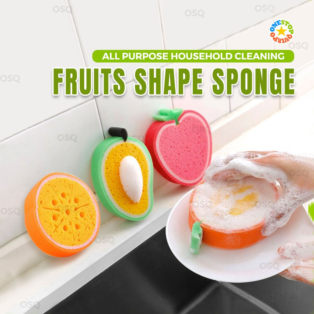 OSQ Household Kitchen Thickened Scouring Pads Kitchen Fruit Shape ...