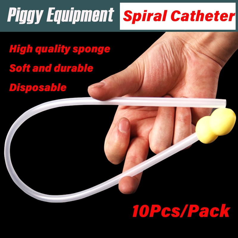 10Pcs Pig Spiral Catheter with end cap Artificial Insemination Catheter ...