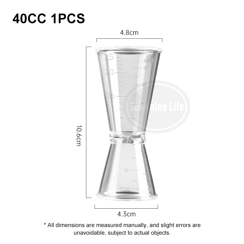 Acrylic Clear Double Jigger Measuring Cup 40cc Measuring Cup 100ml For ...