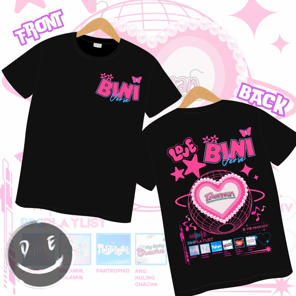 BINIVERSE SHIRT V9 / BINI P-POP GROUP / FAN MADE BINI SHIRT / Premium ...