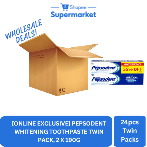 [ONLINE EXCLUSIVE] Pepsodent Whitening Toothpaste Twin Pack, 2 x 190g ...
