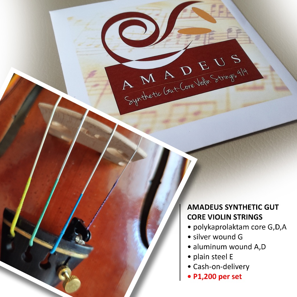 Amadeus Synthetic Gut Core Violin Strings for 4/4 or 3/4 Violin ...