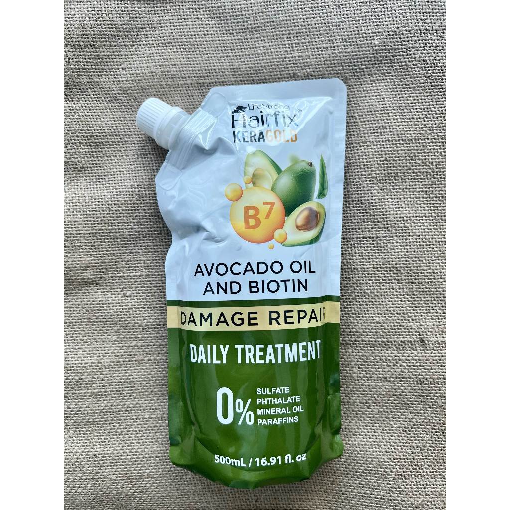 Hairfix Keragold Repair Damage Treatment - Avocado & Biotin 500 ml ...