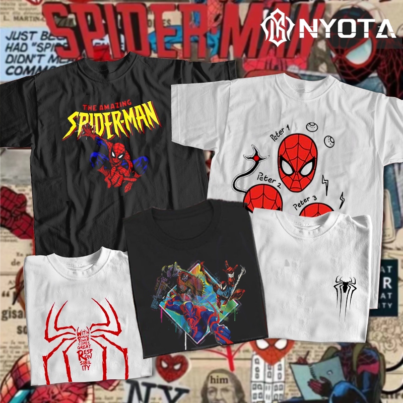 Oversized Spider-Man MILES MORALES SPIDERVERSE punk designs unisex T ...