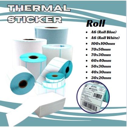 Thermal Barcode Sticker / Label Sticker for Thermal Printer (use for ...
