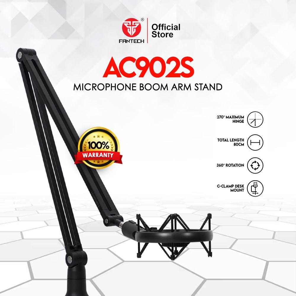 Fantech AC902S Microphone Boom Arm Stand Mic or Mic Holder & 360 ...