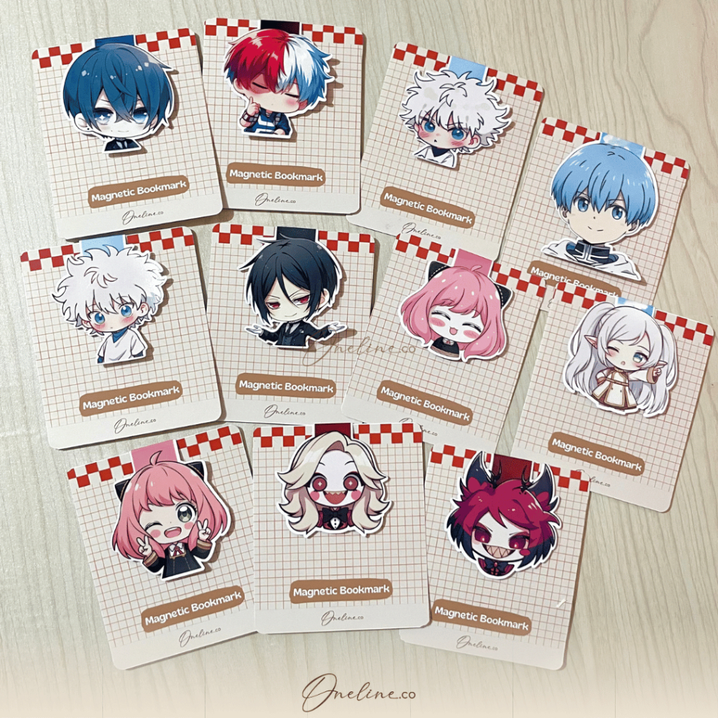 2pc Anime Chibi Magnetic Bookmark | book accessories | customize ...