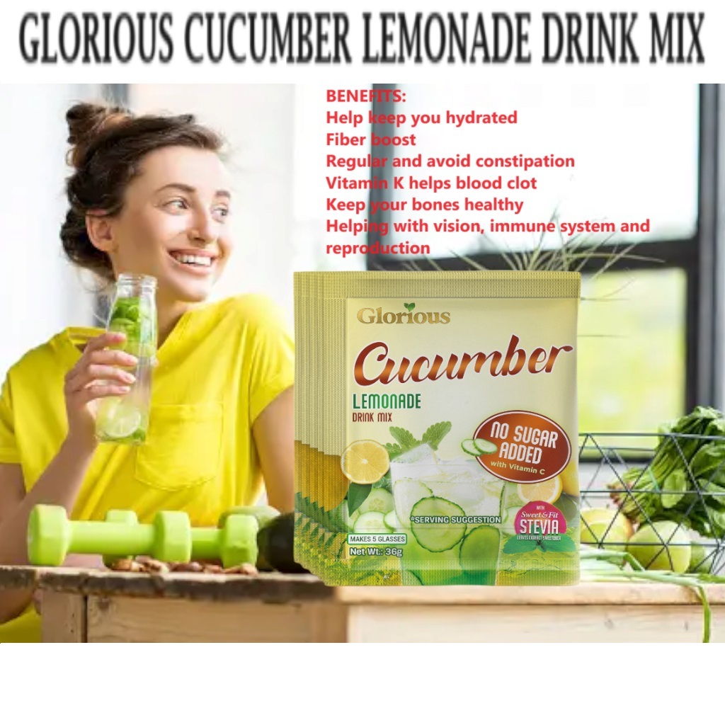 Glorious Blend Cucumber Lemonade 36g Sweetened with Stevia Loaded with ...