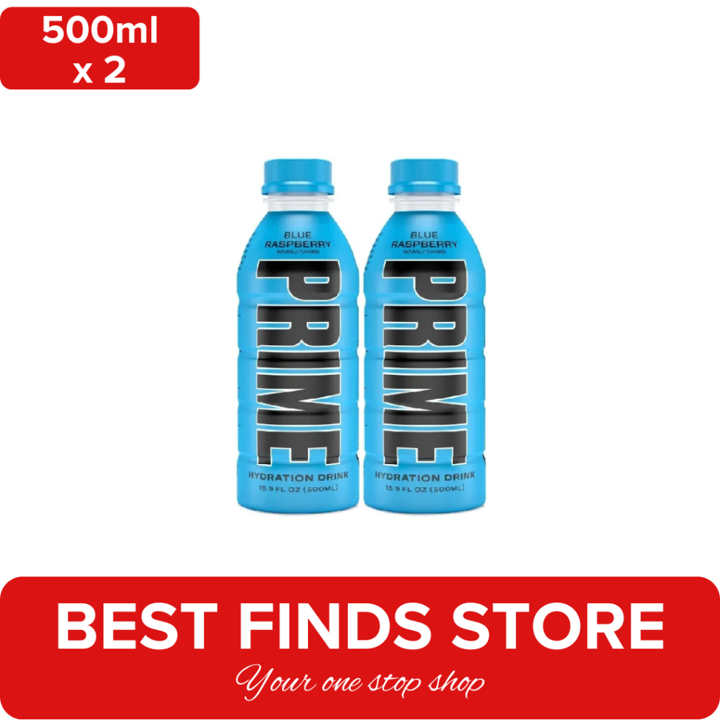 Prime Hydration Drink Blue Raspberry 500ml - Pack of 2 | Shopee Philippines