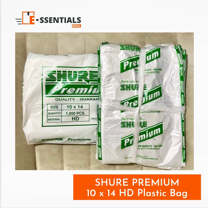 10x14 Shure Plastic Premium Pang 2 KILO (1,000 pcs & Food-Grade) with ...
