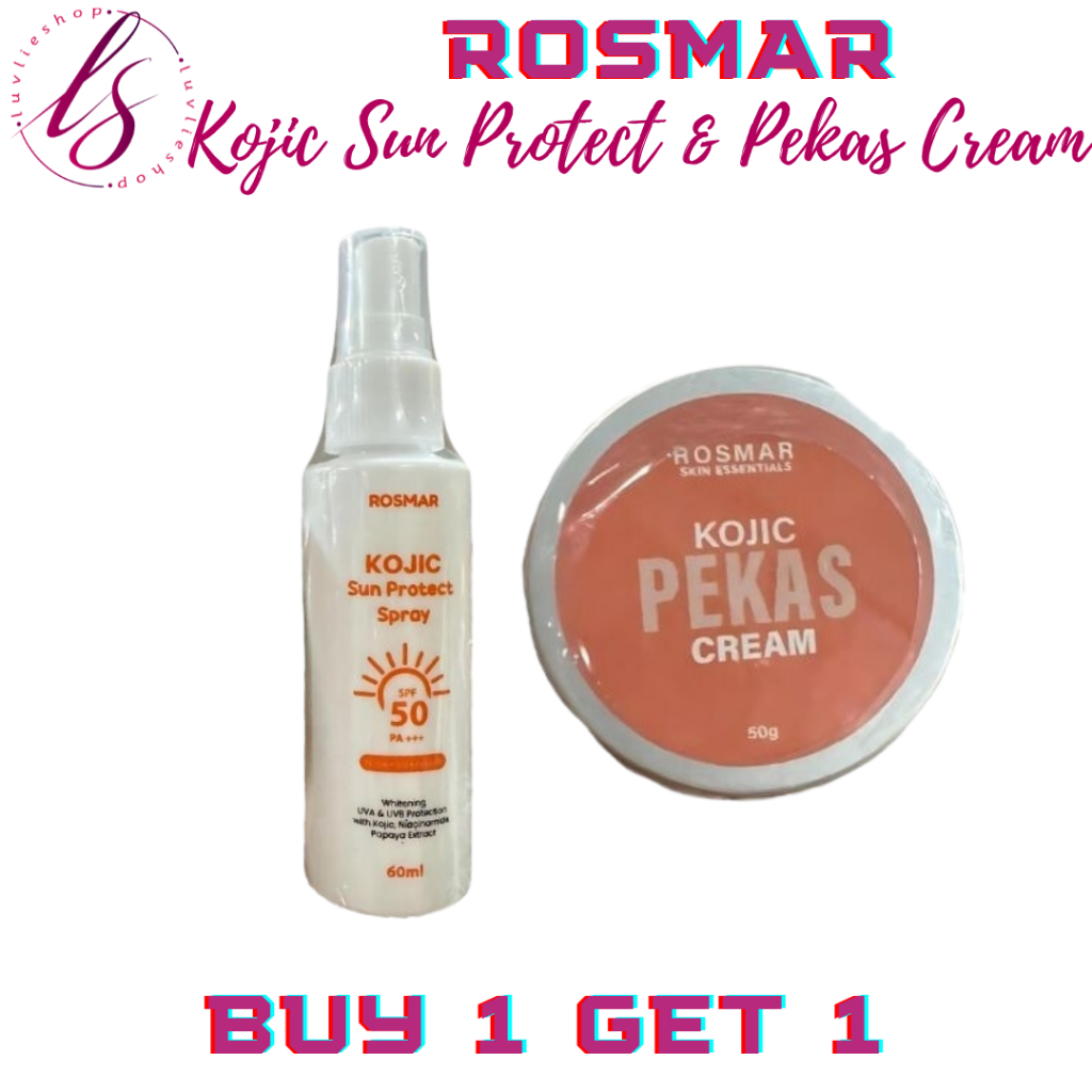 BUY 1 GET 1 ROSMAR Kojic Pekas Cream | Kojic Sun Protect Spray | Shopee ...
