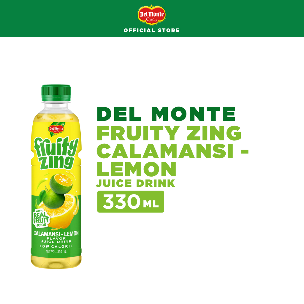 DEL MONTE Fruity Zing Calamansi-Lemon Flavor Juice Drink 330ml | Shopee ...