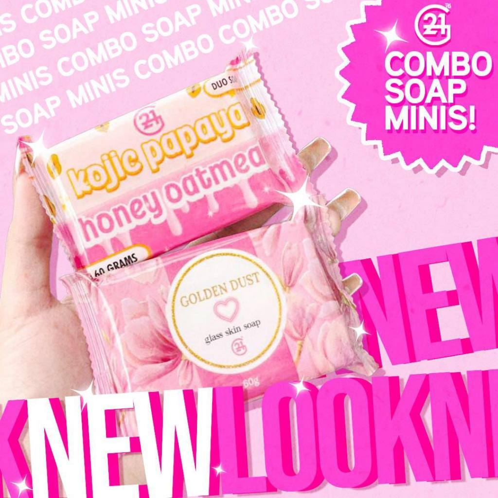 【MY Girl】G21 Combo Soap (Duo Kojic Papaya & Honey Oatmeal+Golden Dust ...