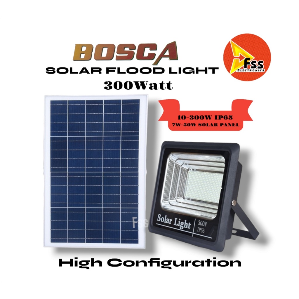 Bosca SO1 300w Solar Outdoor Led Flood Light water proof IP65 rated ...