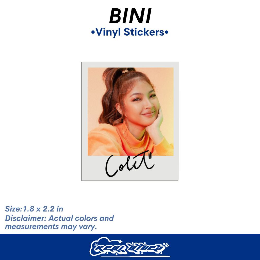 BINI Maloi Mikha Jhoanna Gwen Stacey Aiah Colet Sheena Logo Sticker ...