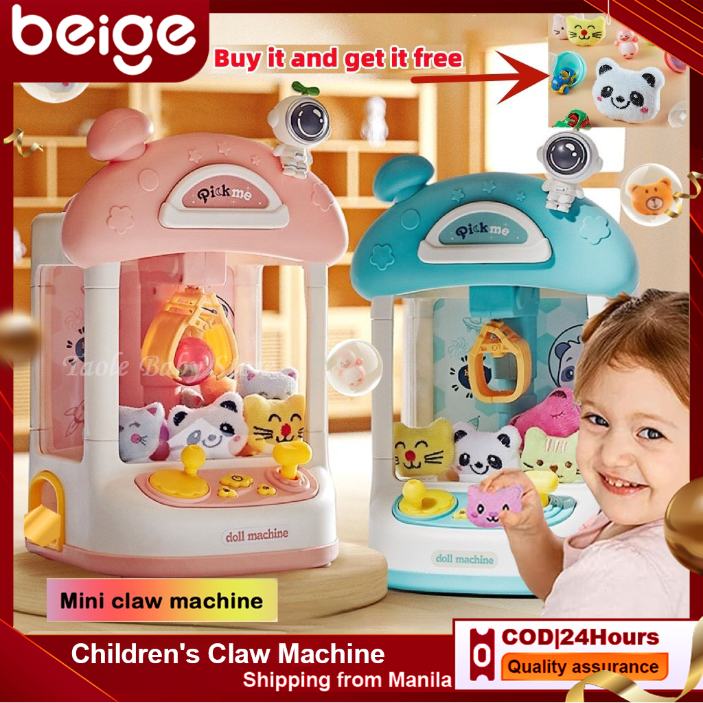 Beige Mini Claw Machine For Kids Toys Crane Machine Clip Doll Machine ...