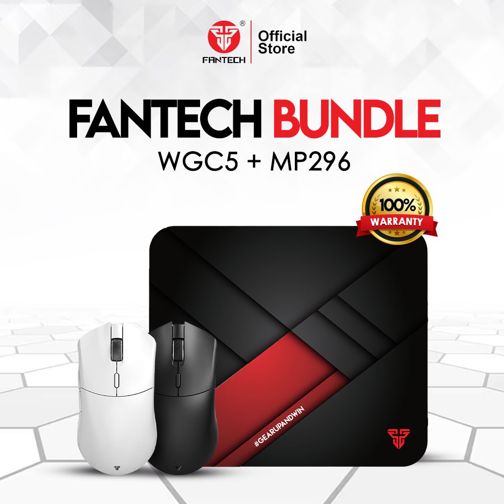 Fantech WGC5 Blake Wireless Gaming Mouse Bundle with MP296 Vigil ...