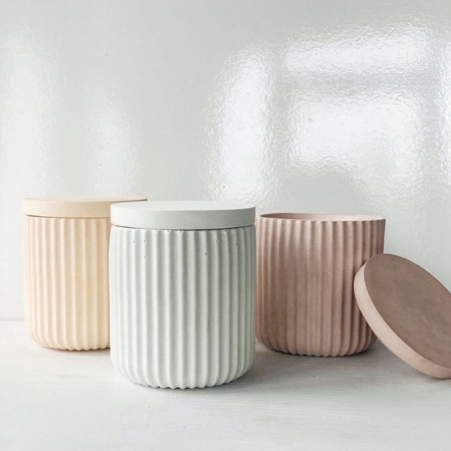 Stripe Medium round jars for candle vessel | Shopee Philippines