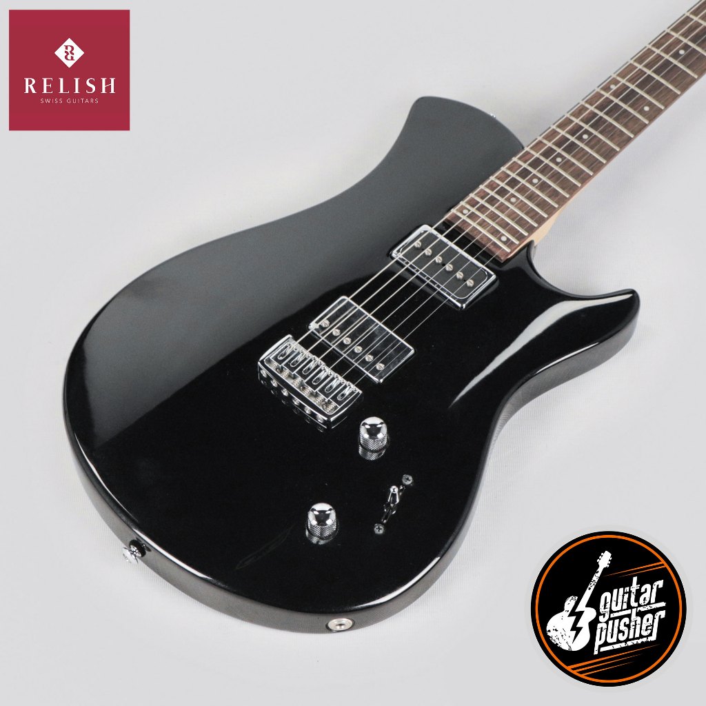 Relish Guitars Trinity Swapping-Ready Electric Guitar (Metallic Black ...