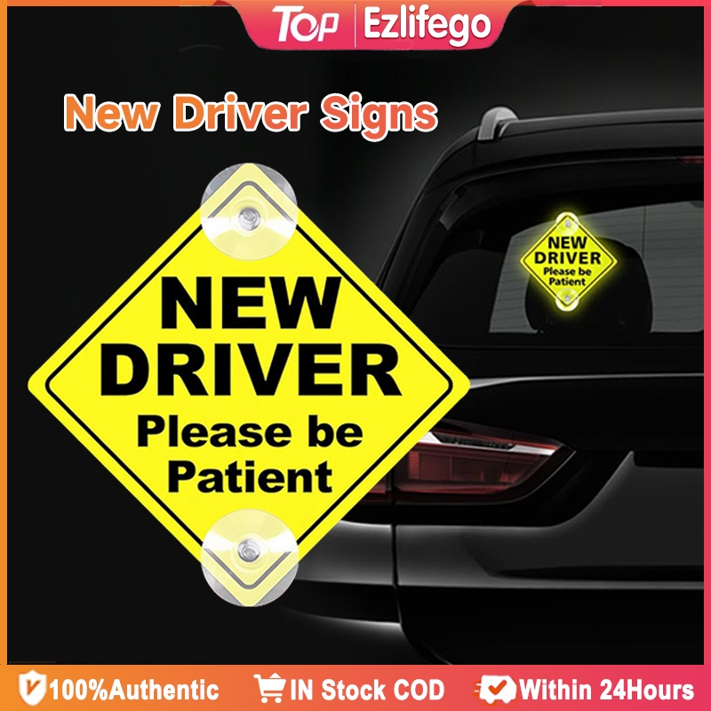 New Driver Signs with Suction Cups Car Student Driver Signs Please be ...