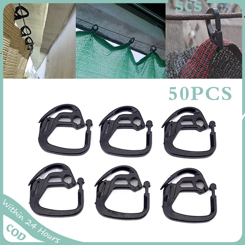 50PCS Sun Shade Net Clip Plastic Grommet Fence Netting Hook Greenhouse ...