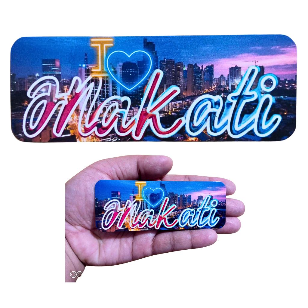 I LOVE MAKATI DESIGN RECTANGLE RUBBER REF MAGNET | Shopee Philippines
