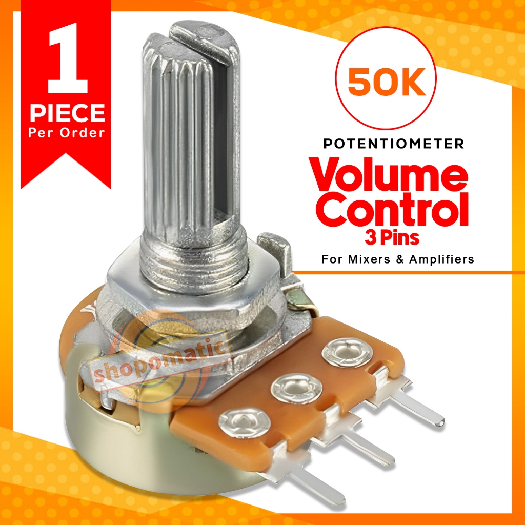 Potentiometer Mono 50k 3legs Universal Volume Control | Shopee Philippines