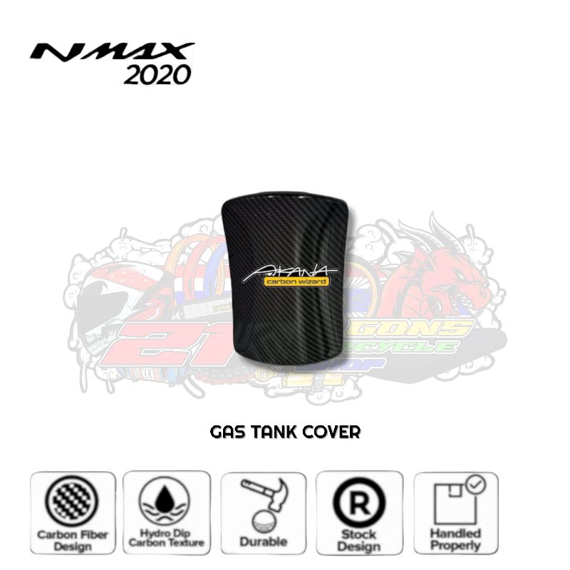NEW!! Yamaha Nmax hydro dip carbon gas tank cover | Shopee Philippines