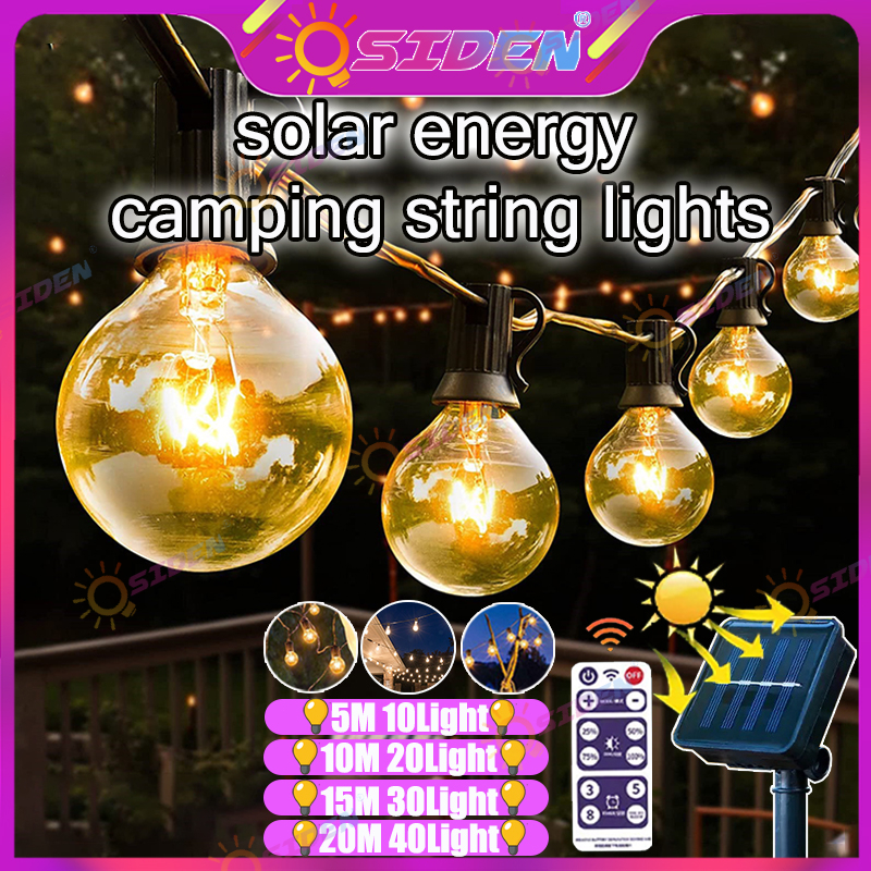 OSIDEN solar lights G40 string lights christmas light fairy lights ...