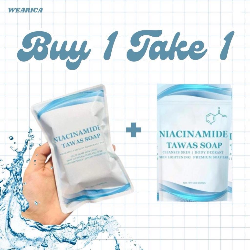 Buy 1 Take 1 Niacinamide Tawas Soap Cleanses Skin Body Deodorant Skin