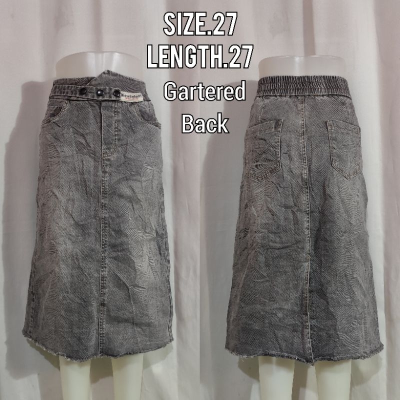 B45 PRELOVED DENIM SKIRT LONG | PALDA 3 | Shopee Philippines