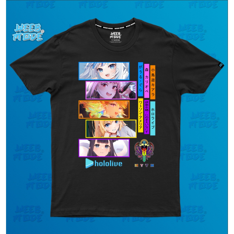 Hololive Myth Logo T-Shirt Vtuber EN Cotton Shirt Weeb Mode | Shopee ...
