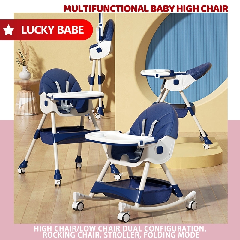 Baby high chair Adjustable tray Baby high chair feeding Foldable high ...
