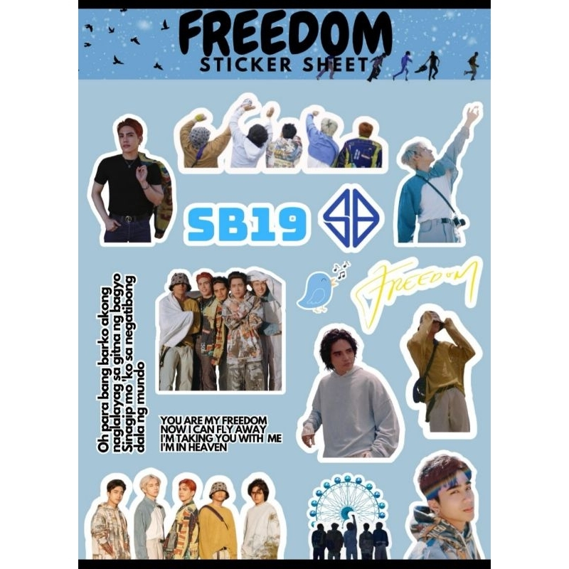 SB19 FREEDOM STICKER SHEET | Shopee Philippines