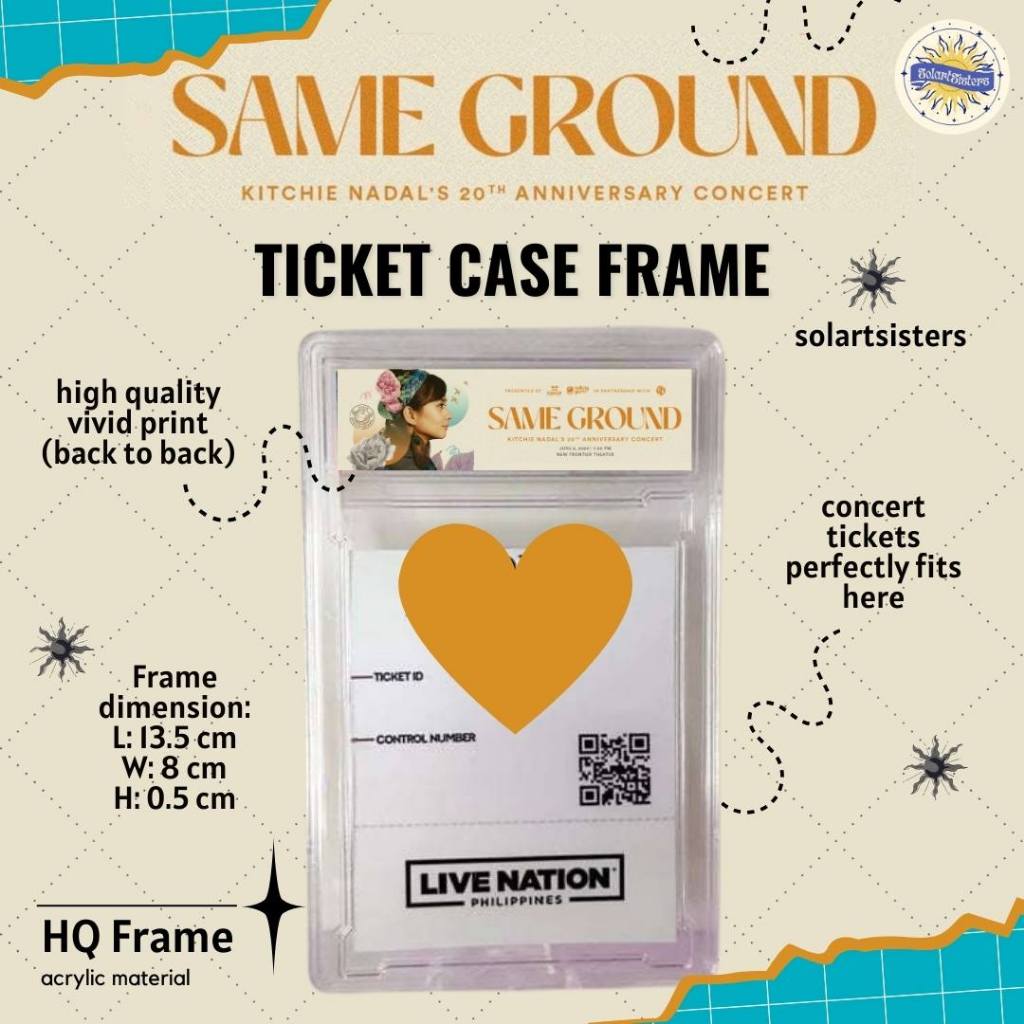 KITCHIE NADAL Same Ground 20th Anniversary Concert Ticket Case Frame ...