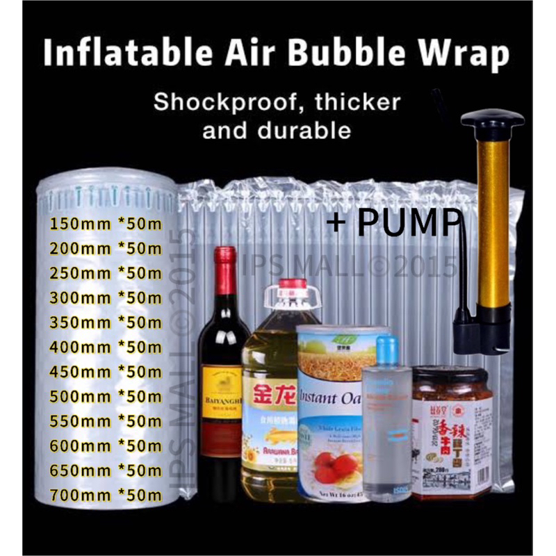 Air Column Bubble Wrap 50M Roll Thick Shockproof Inflatable Air Column ...