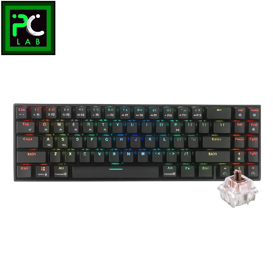 Royal Kludge RK71 71-keys Black RGB Wireless Mechanical Keyboard- Huano ...