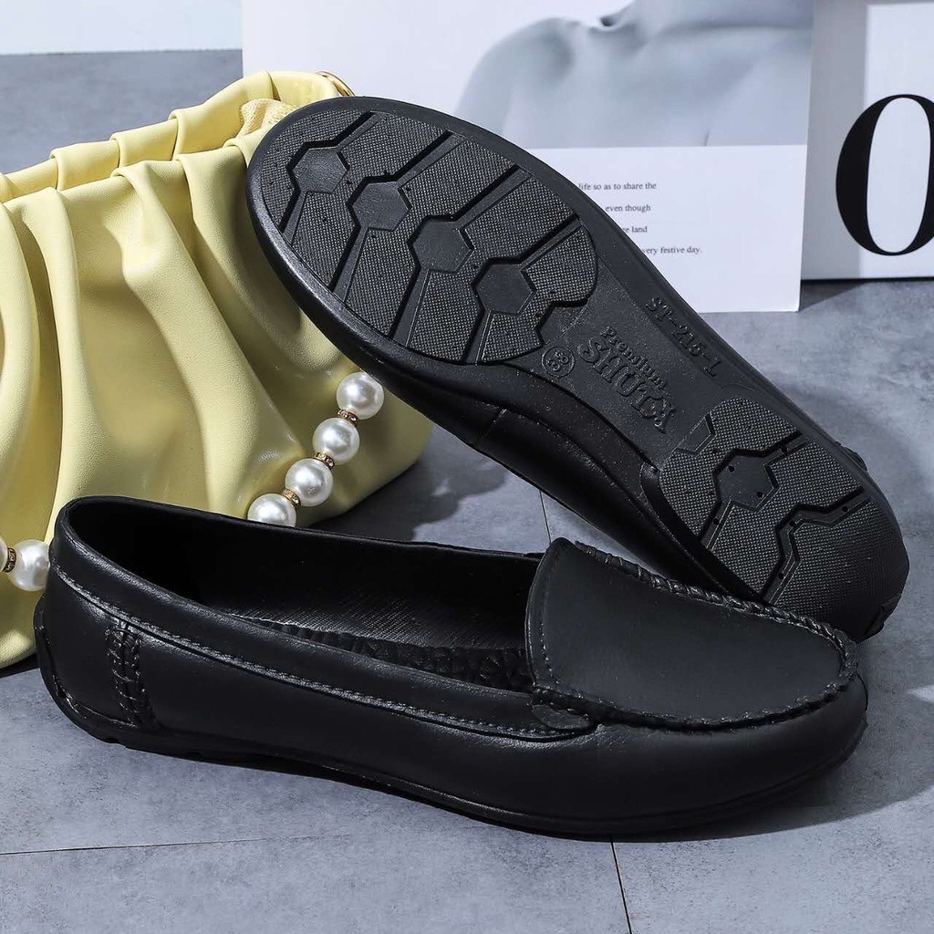 【E&S】Women's flat waterproof non-slip four season casual soft soled ...