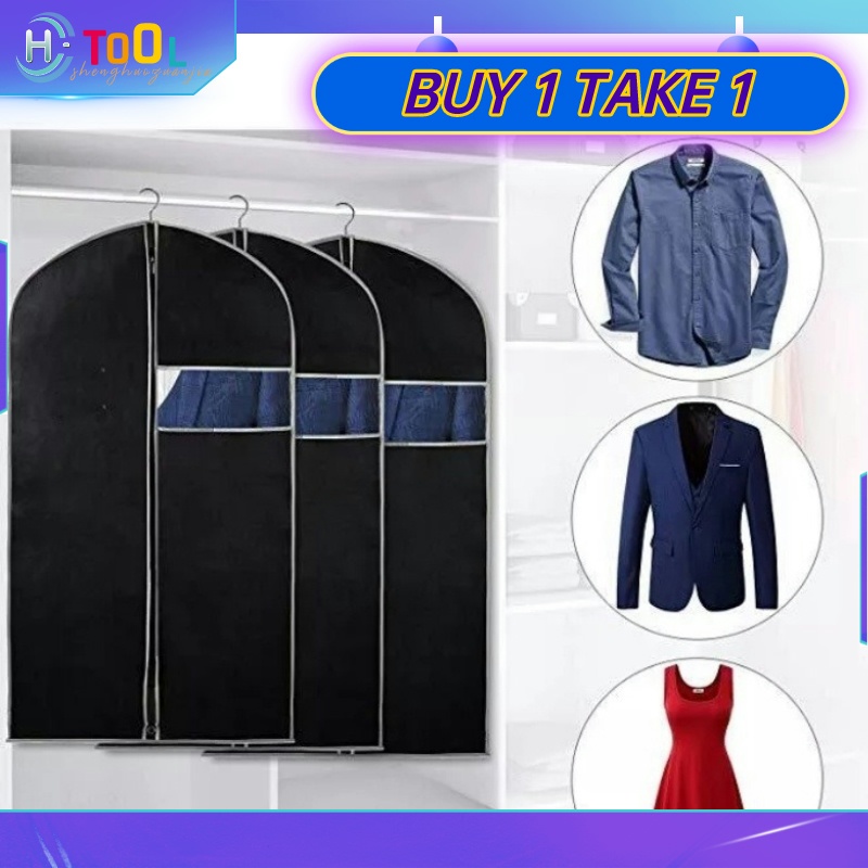Dress Garment Protector Dust-proof Covers Suit Case Garment Bags Zipper ...