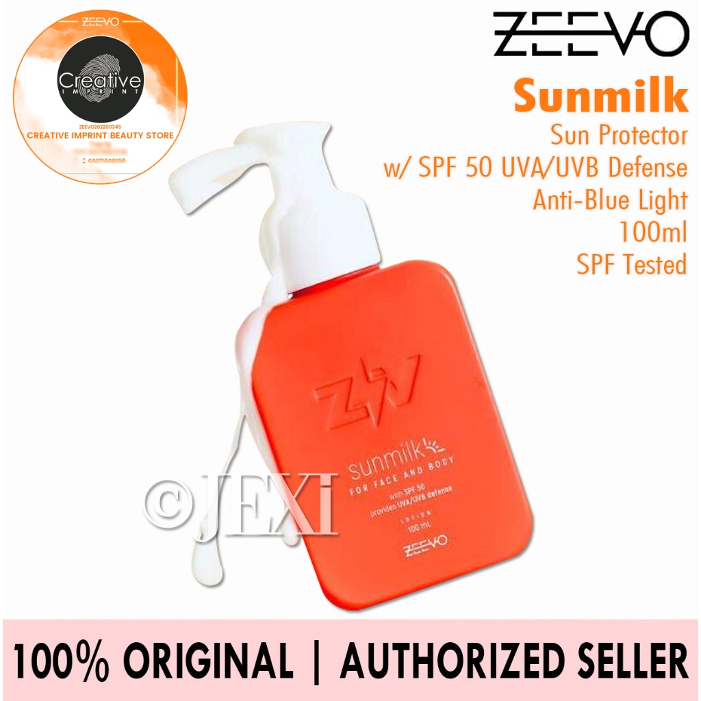 (ONHAND) Zeevo Sunmilk SPF 50 UVA UVB Defense Anti-Blue Light Sun ...