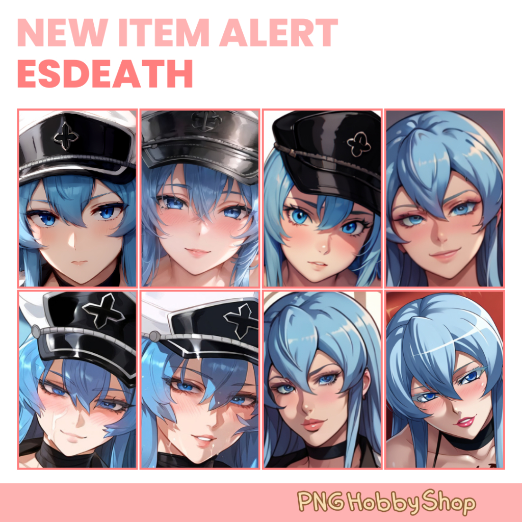 Esdeath Akame Ga Kill Anime Photocards and Keychains - PNG Hobby Shop ...