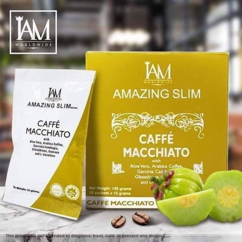 Original I Am Slim coffee macchiato 1box 10Sachet | Shopee Philippines