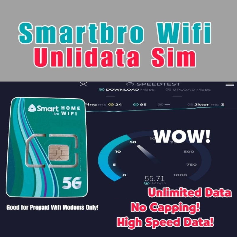 Smart Bro Prepaid Home WIFI SIM with UNLI WIFI/data 15 days | Shopee Philippines