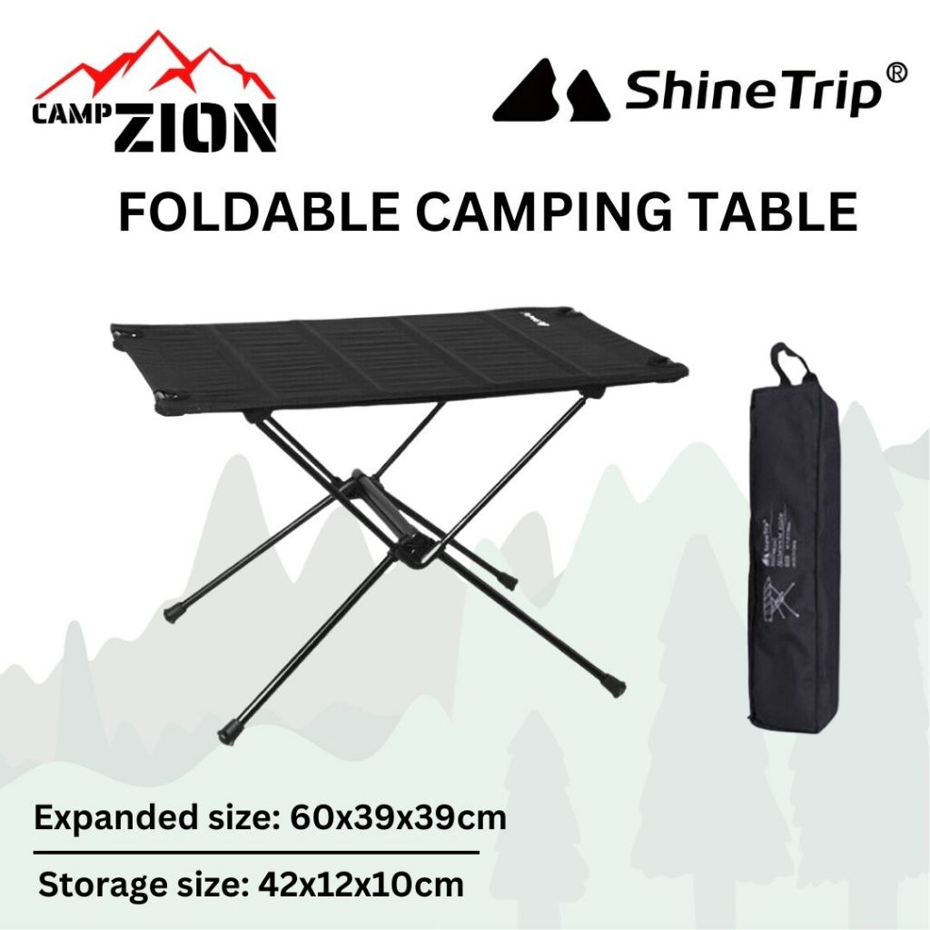 ShineTrip Camping Table with Storage Bag Foldable Oxford Cloth Aluminum ...