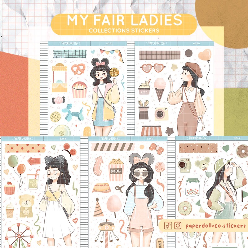 My Fair Ladies Paperdollzco Planner Sticker Collections | C247 C248 ...
