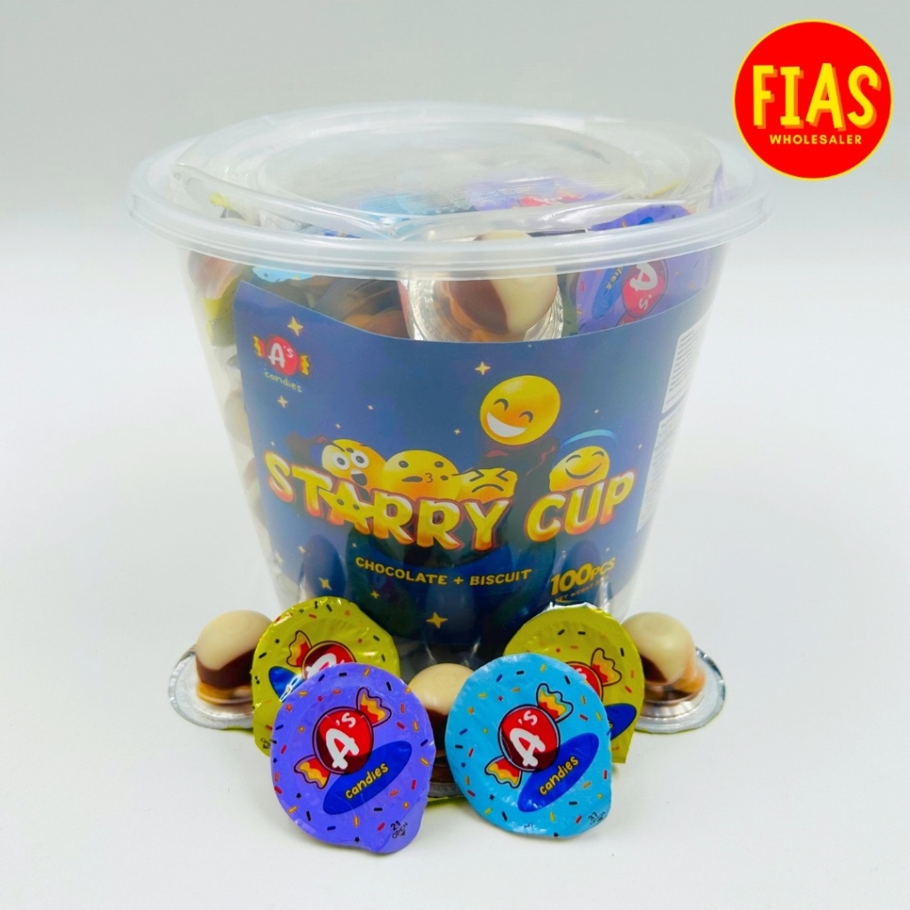 100 pcs Starry Cup Chocolate + Biscuits | Shopee Philippines