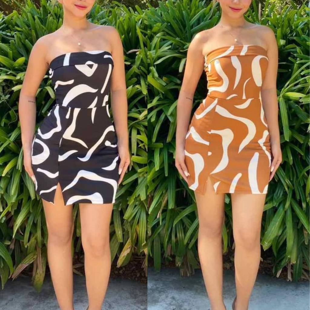 AVA SEXY GRAPHIC Printed Bodycon Dress | ERIN | Shopee Philippines