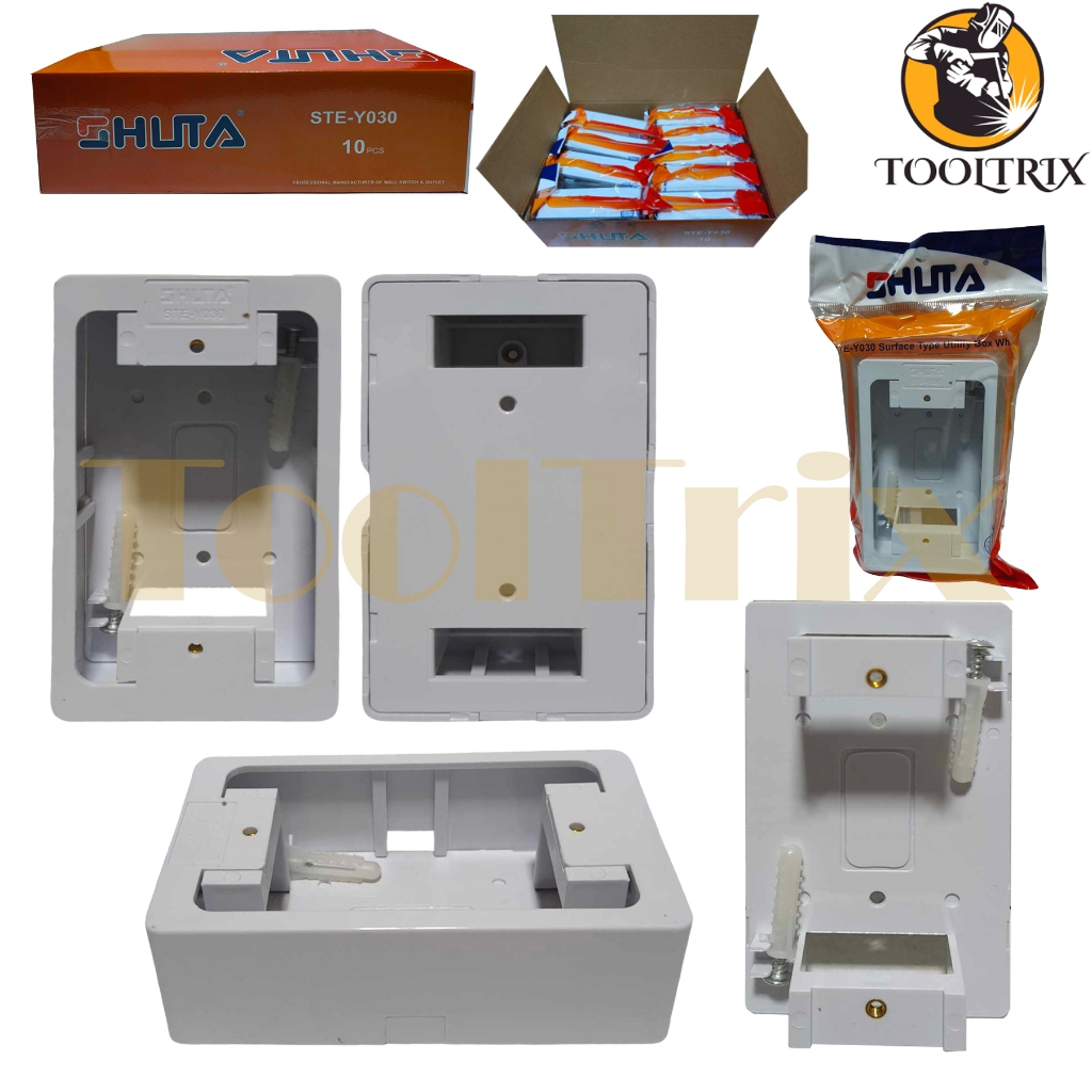 SHUTA STE-Y030 Surface Type Utility Box White (Sold per box-10pcs ...