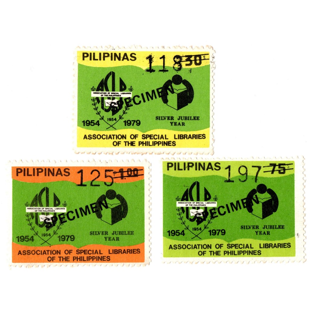 1979 SPECIMEN Special Libraries Postage Stamps 25th Anniversary ONLY 1k ...