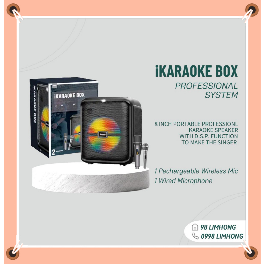 Speaker BTS-1740 Brodu Subwoofer Speaker With Rechargeable Wireless ...